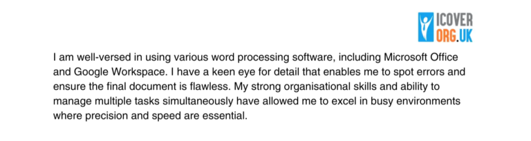 Typist Cover Letter Example - icover.org.uk