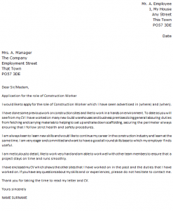Construction Worker Cover Letter Example - icover.org.uk