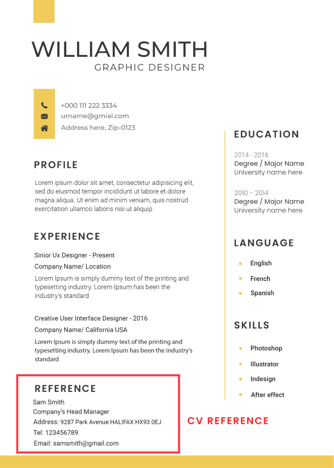 Why Do You Need CV References Example - Get A Guide Today
