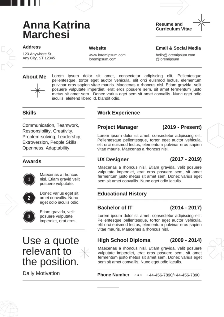 Powerful CV Templates | Make Your Curriculum Vitae for 2024